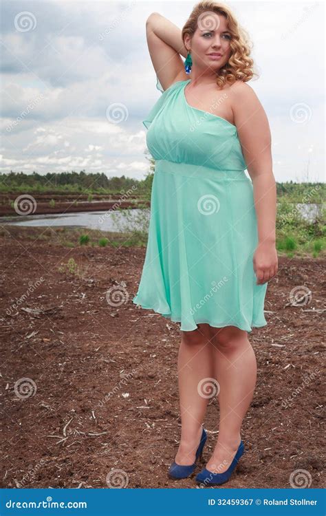 Elegant Summer Fashion For Plus Size Women With Stock Image Image Of