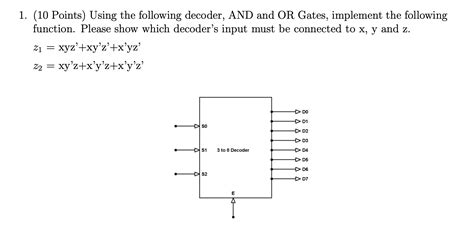 Solved Points Using The Following Decoder AND And Chegg