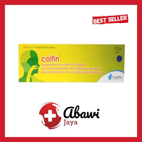 Jual [ab] Colfin 10 Kaplet Per Strip Obat Batuk Pilek Colfin Tablet