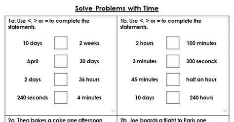 Solve Problems With Time Varied Fluency Classroom Secrets Classroom Secrets