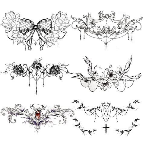 Bow Tattoos On Chest