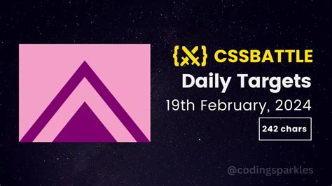Css Battle Daily Targets 19th Feb 2024 Solution Youtube