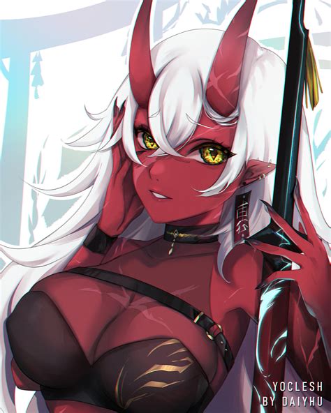 Rule 34 1girls Akumi Blade Breasts Cleavage Female Female Only Horns