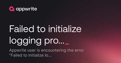 Failed To Initialize Logging Provider Unable To Parse Dsn Scheme Is