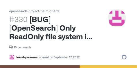 BUG OpenSearch Only ReadOnly File System Is Allowed While Installing