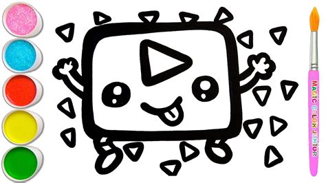 How To Draw Youtube Logo Fun Colors Youtube