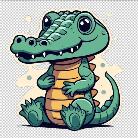 Premium Psd Majestic Alligator Vector Illustration