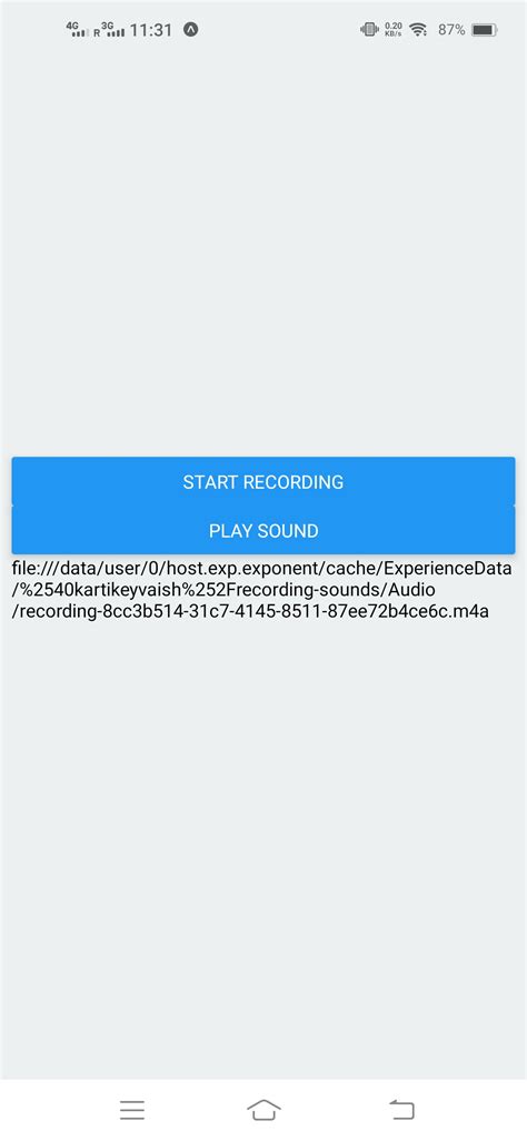 Audio How Can I Play A Sound After Recording In React Native Expo Stack Overflow