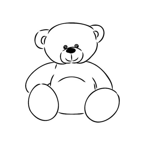 Premium Vector Hand Drawn Isolated Teddy Bear Doodle Vector Illustration