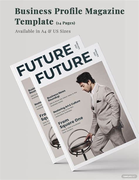 Business Magazine Cover Page Template In Word Pages Illustrator
