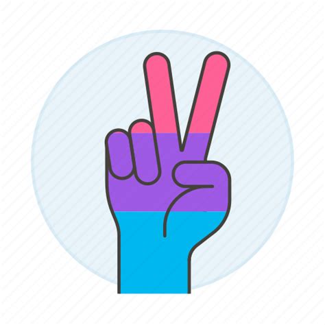 Bisexual Hand Lgbt Peace Pride Sign Icon Download On Iconfinder