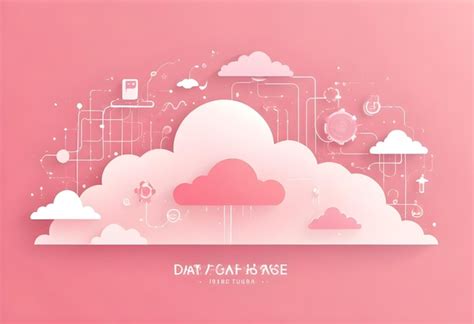 Data Base Cloud Computing Technology Premium Ai Generated Image