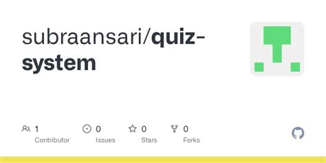 Subra Ansari On Linkedin Github Subraansariquiz System