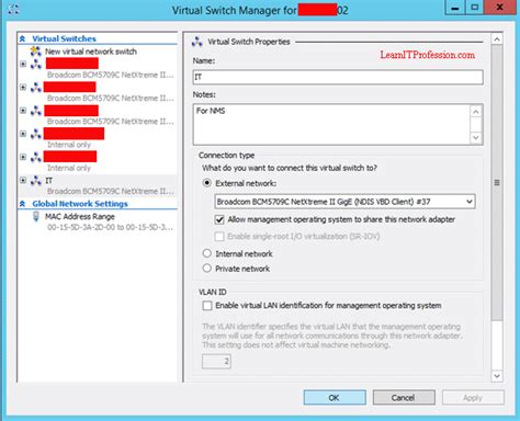 Create A Virtual Switch In Hyper V On Windows Server 2012 R2