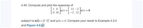 Solved 440 Compute And Plot The Response Of