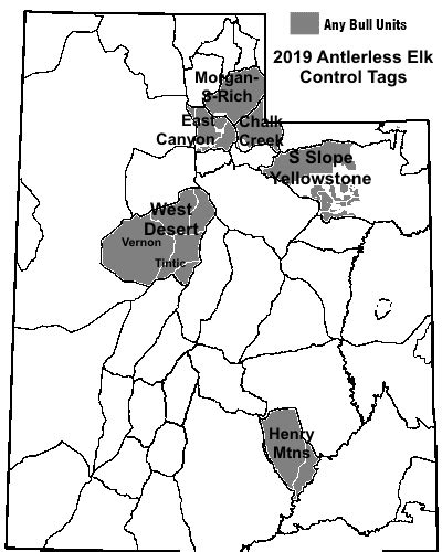 2019 Utah Antlerless Elk Control Permits