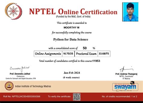 Datascience Python Nptel Continuouslearning