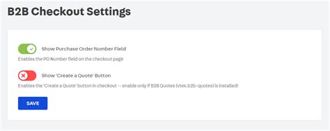 b2b checkout settings by vtex