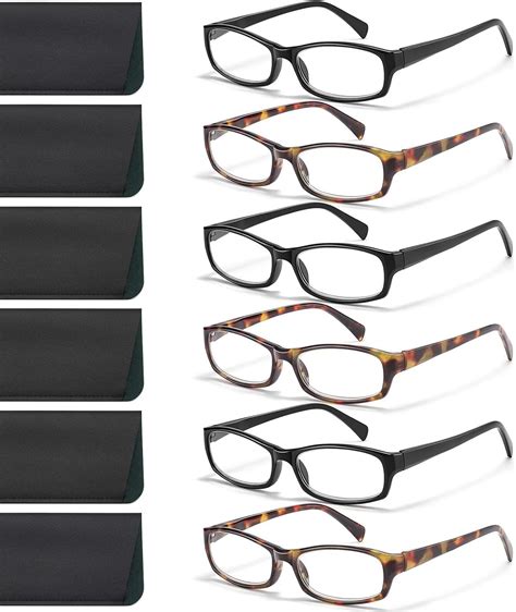 Gaoye Reading Glasses For Men 6 Pack Fashion Readers For