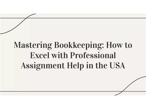 Ppt Bookkeeping Assignment In The Usa Powerpoint Presentation Free Download Id 12332512