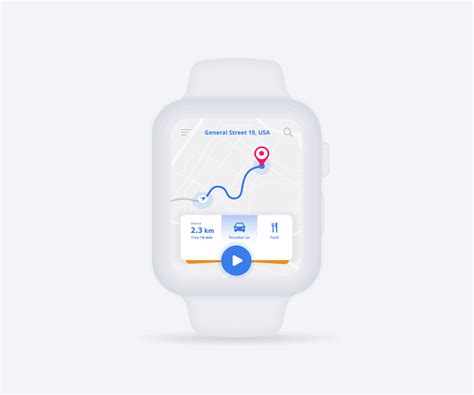 Smartwatch Map Gps Navigation App Ux Ui Concept Clock Map Application Smartwatch Map Gps Navigation App Ux Ui Concept Clock Map Application