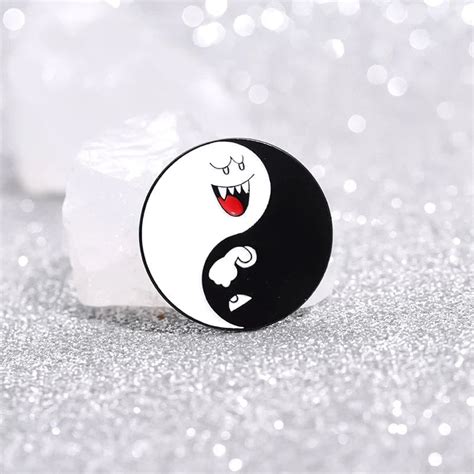 Super Boo Yin Yang Enamel Pin Distinct Pins