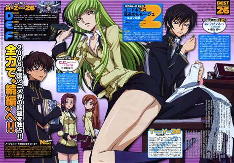 C C Lelouch Vi Britannia Kouzuki Kallen Kururugi Suzaku And Shirley Fenette Code Geass