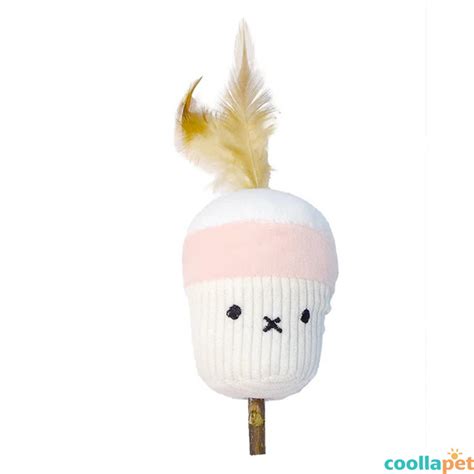 Ice Cream Plush Matatabi Cat Toy With Catnip And Feather B0038