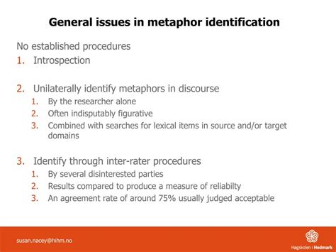 Ppt Introduction To The Metaphor Identification Procedure Mip