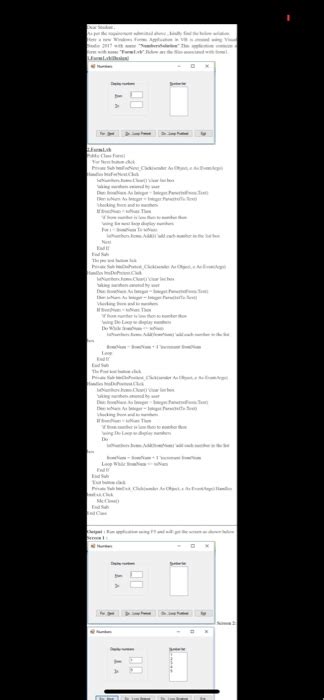 Solved In This Exercise You Modify The Numbers Application