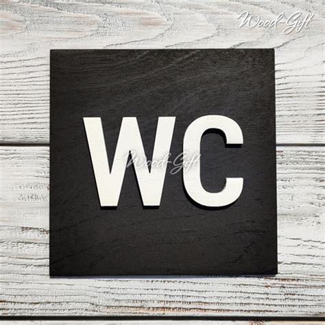 Табличка из фанеры Wc