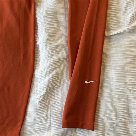 Nike Burnt Orange Athletic Leggings Nwot Size Depop
