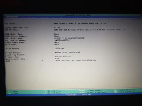 Aspire A315 42 Boot Priority Order Is Empty — Acer Community