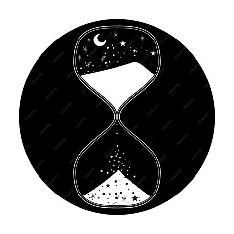 Premium Vector Sandglass And Stars Illustration