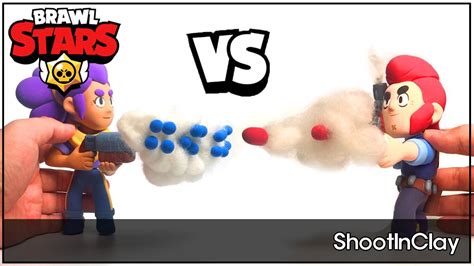 브롤스타즈 쉘리 Vs 콜트 누가 이길까클레이튜토리얼 실험영상 Youtube