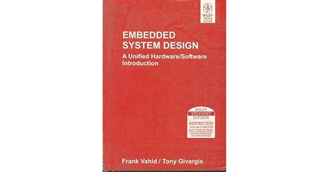 Embedded System Design A Unified Hardware Software Introduction By Frank Vahid