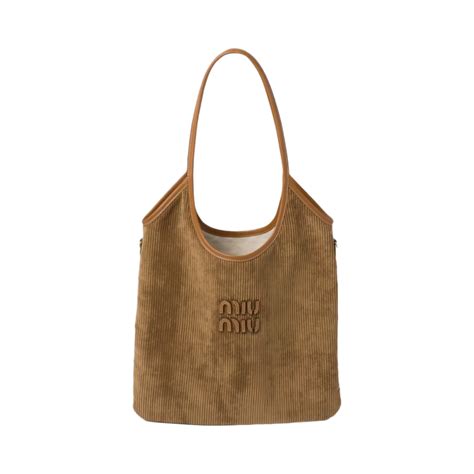 미우미우 아이비 코듀로이 백 시나몬 Miu Miu Kream