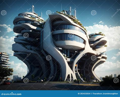 Architectural Utopia Captivating Building In The Future Artwork For