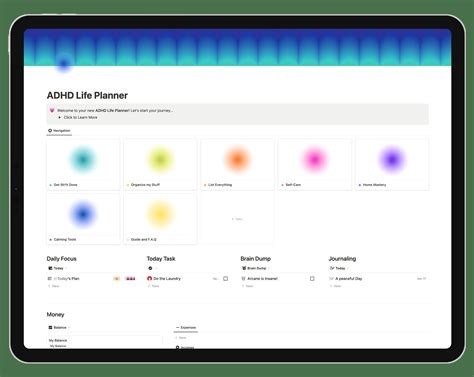 Notion Adhd Planner All In One Notion Template