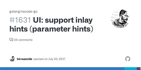 Ui Support Inlay Hints Parameter Hints · Issue 1631 · Golangvscode