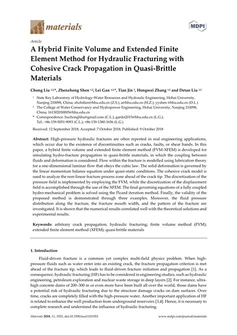PDF A Hybrid Finite Volume And Extended Finite Element Method For Hydraulic Fracturing With