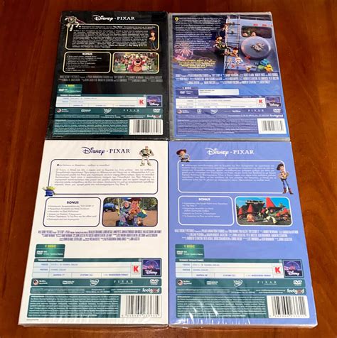 Toy Story 1 2 3 4 Disney Pixar 4x Dvd Set English Greek Region 2 New