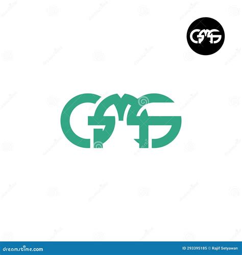 Letter Gms Monogram Logo Design Cartoon Vector 293395185