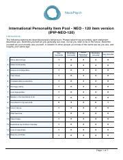 Discover Your Personality Traits With The IPIP NEO Assessment Course Hero