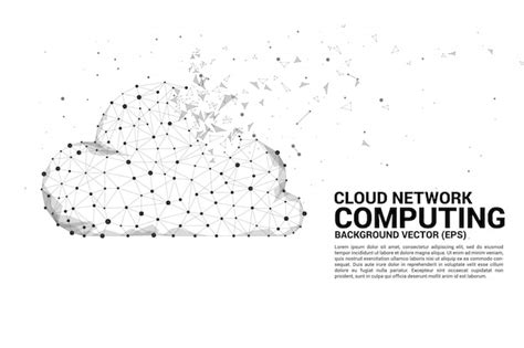 Premium Vector Cloud Computing Network Concept Polygon Dot Connected