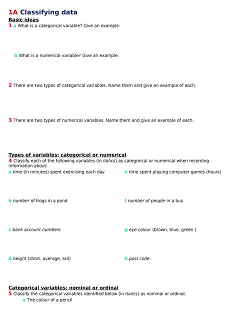 1a Classifying Data Asdfasdfasdfasd Asd Asd Asd Sd Asdas Asd Asd Das