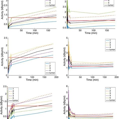 The Time Activity Curves Tacs Of The Distribution Volume Clusters In