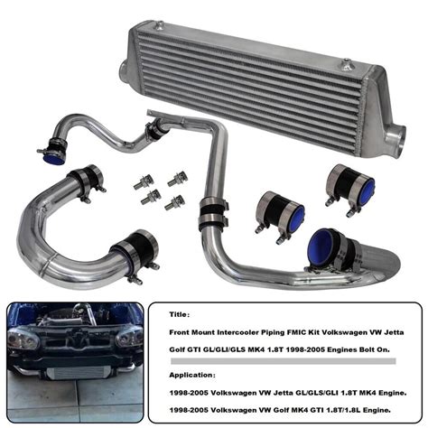 Front Mount Intercooler Piping Kit Fits 98 05 Vw Jetta Golf Gti 1 8t