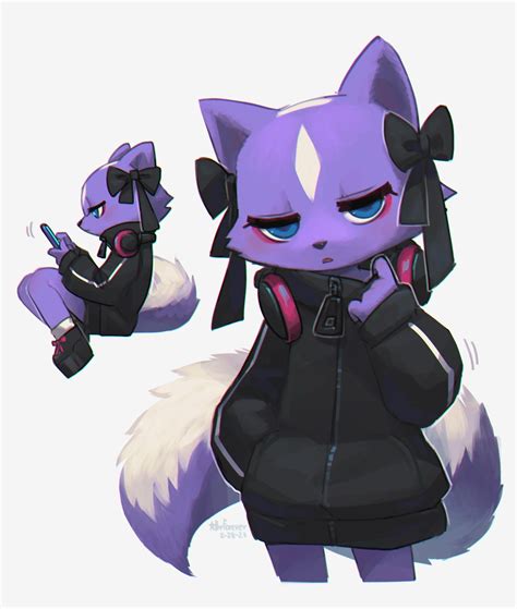 Shikabane From Aggretsuko 🖤💜🤍 Furry Art Character Art Furry Comic