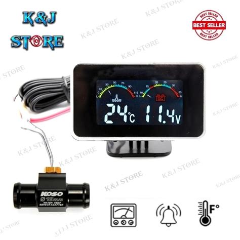 Jual Digital Water Temperature Meter Thermometer Voltmeter Gauge Voltage Meter Switch Sensor